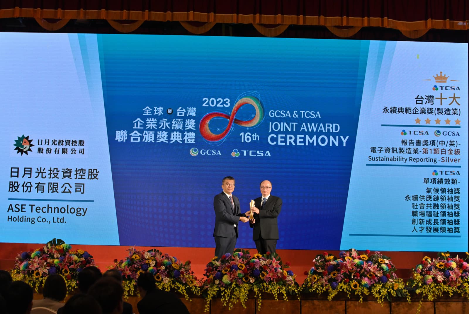TCSA 台灣永續獎揭曉，日月光勇奪 13 項肯定 - CSR@天下