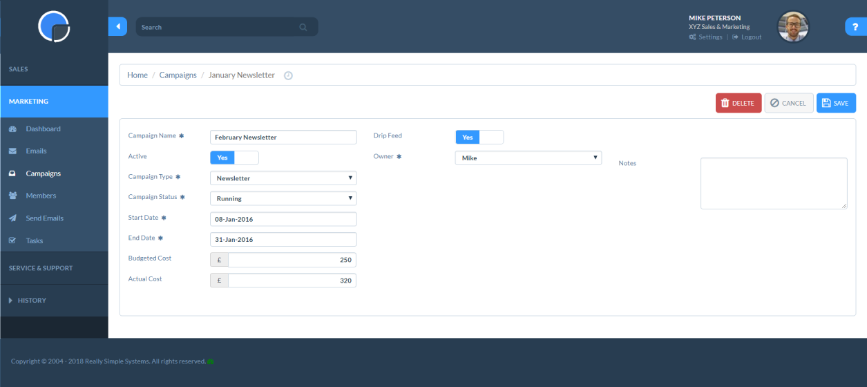 Edit Campaign - Spotler CRM Support