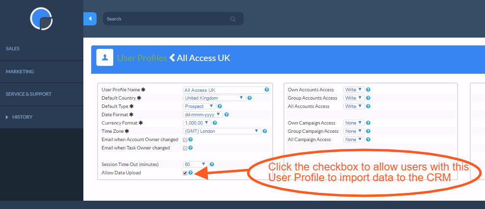 Import Data Permission - Spotler CRM Support