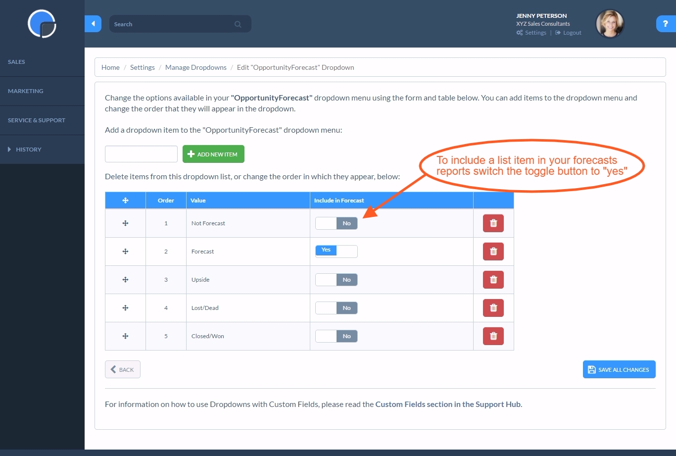 Opportunity Forecast Tables - Spotler CRM Support