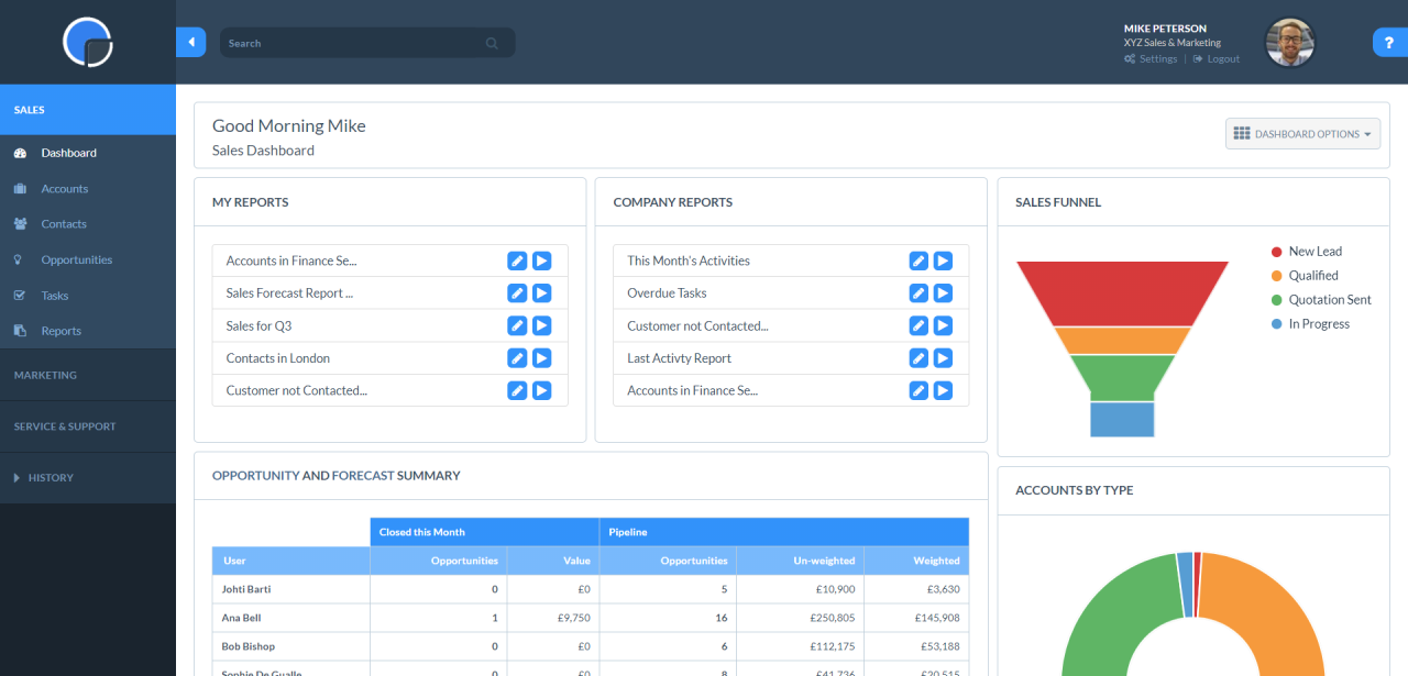 V5 Report Widgets - Really Simple Systems CRM Support V5 Report Widgets - Really Simple Systems CRM Support