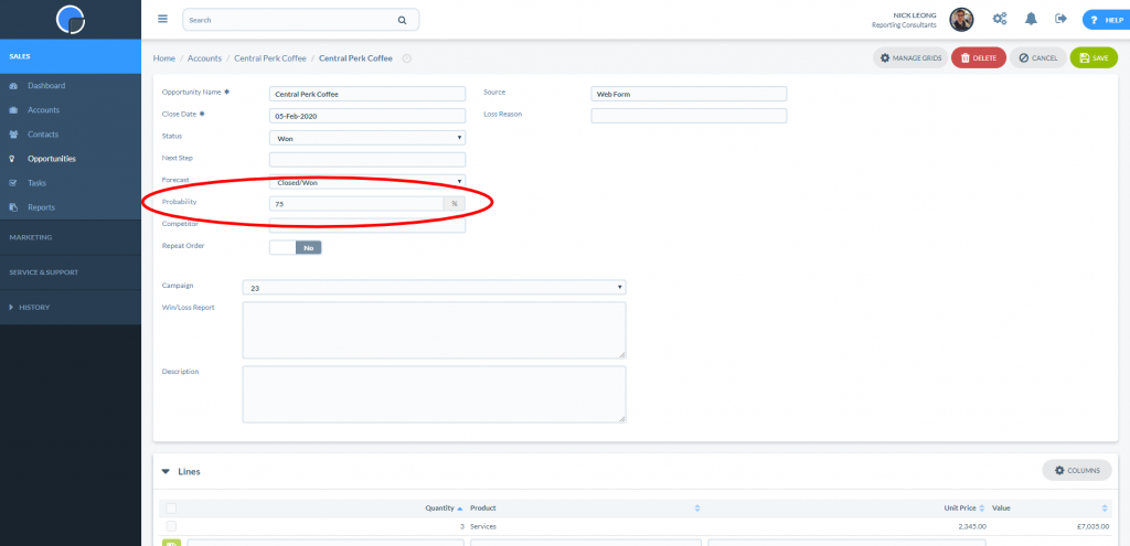 Opportunity Probability and Weightings in your CRM