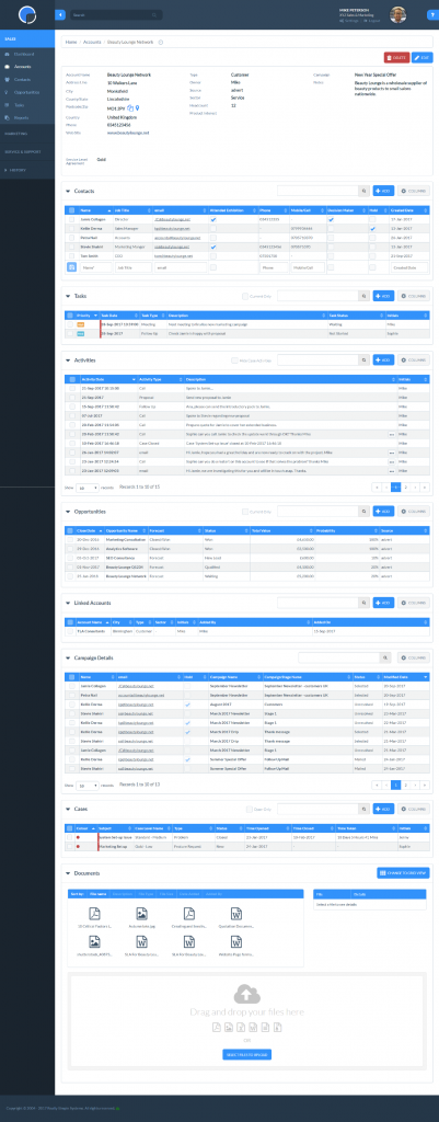 Accounts Page - full - Really Simple Systems CRM Support Accounts Page - full - Really Simple Systems CRM Support