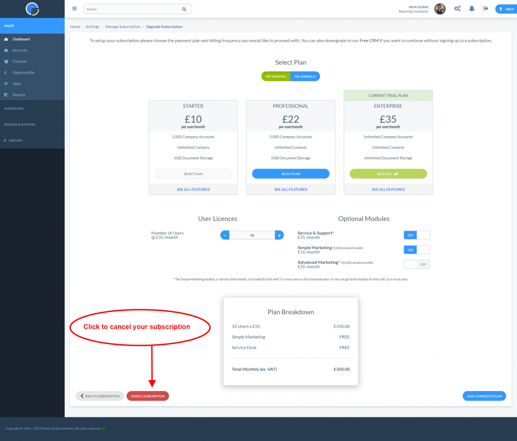 CRM Contract Period | SpotlerCRM
