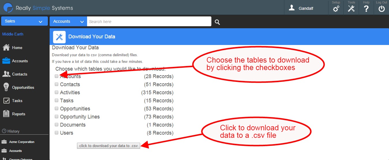 Download My Data - Spotler CRM Support