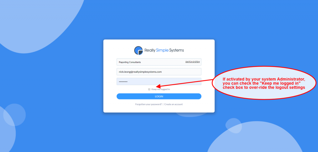 CRM System Timeout Settings | SpotlerCRM
