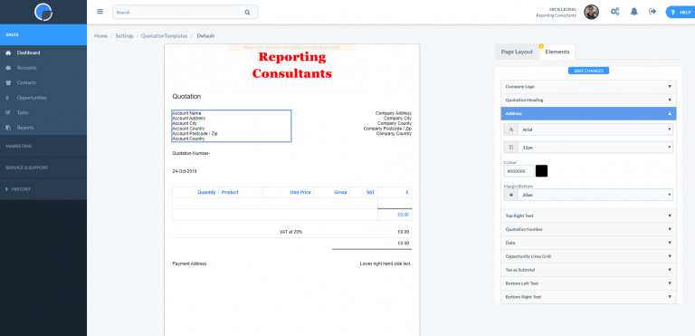 Editing your quotation template - Spotler CRM Support
