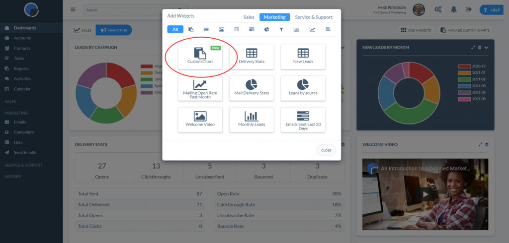 Creating Report Widgets | SpotlerCRM Support