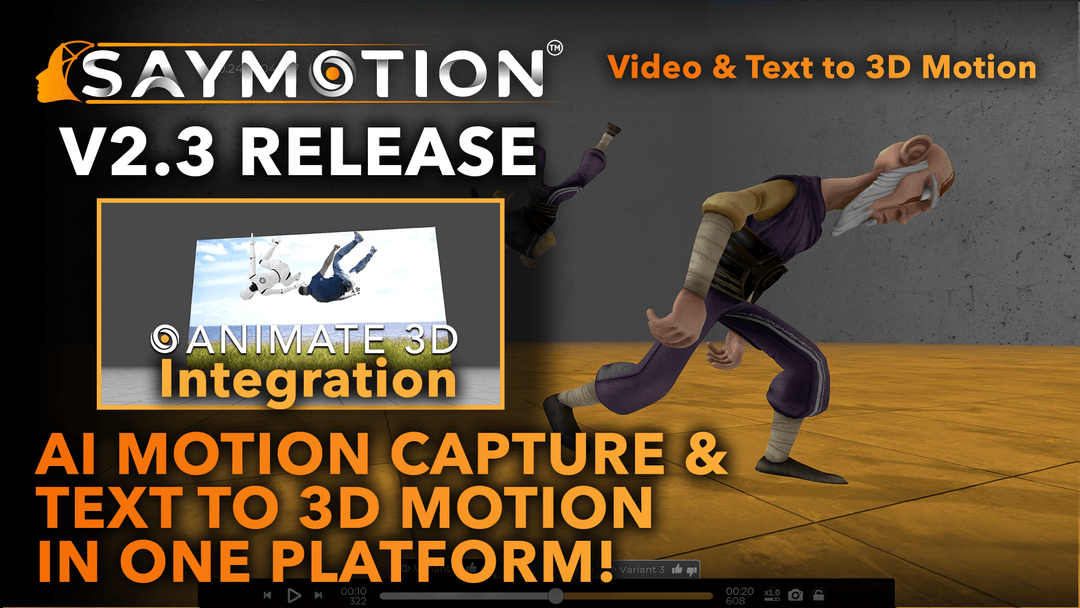 DeepMotion | AI-Driven 3D Animation | Video & Text to 3D Motion
