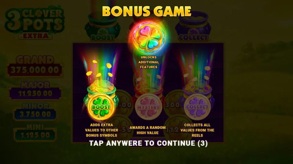 Play 3 Clover Pots Hold and Win Extra Slot | HelloMillions