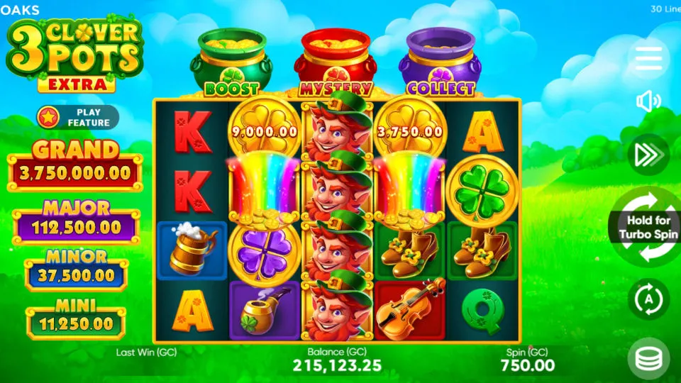 Play 3 Clover Pots Hold and Win Extra Slot | HelloMillions