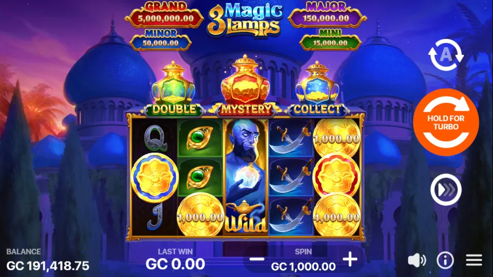 Play 3 Magic Lamps: Hold and Win Slot | HelloMillions