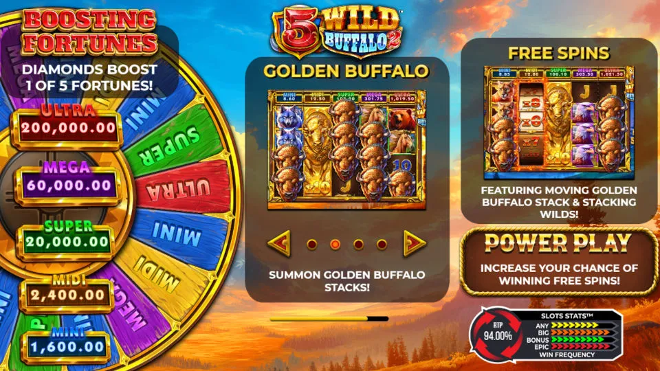 Play 5 Wild Buffalo 2 Slot | HelloMillions