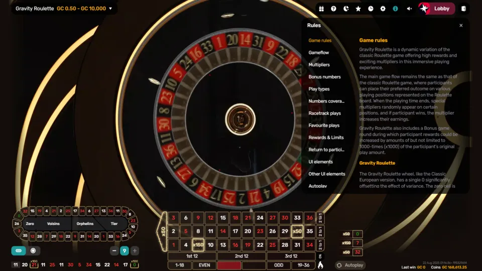 Play Gravity Roulette by ICONIC21 | HelloMillions