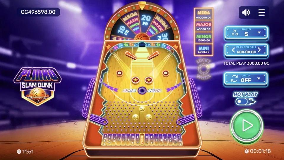 Play Plinko Slam Dunk Slot | HelloMillions