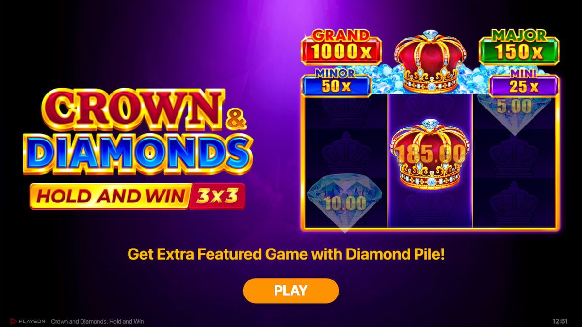 Play Crown and Diamonds: Hold and Win Slot | HelloMillions