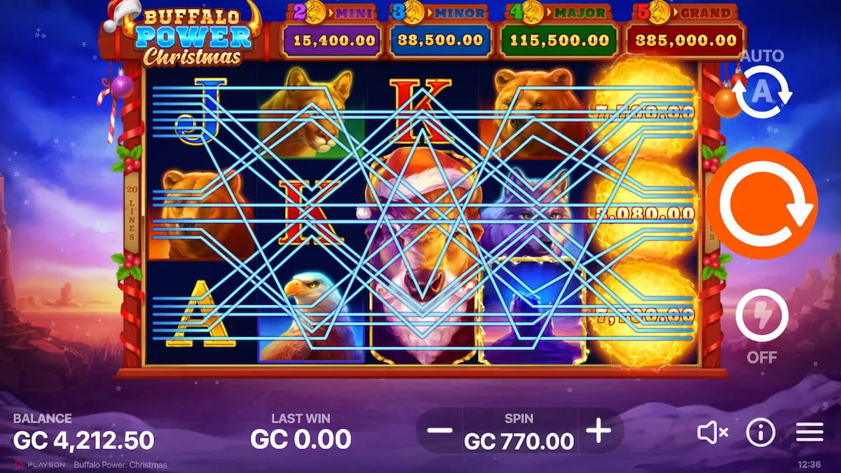 Play Buffalo Power Christmas Slot Game | McLuck Social Casino