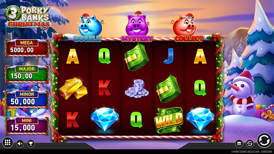 Play 3 Porky Banks Christmas Slot Game | PlayFame.com