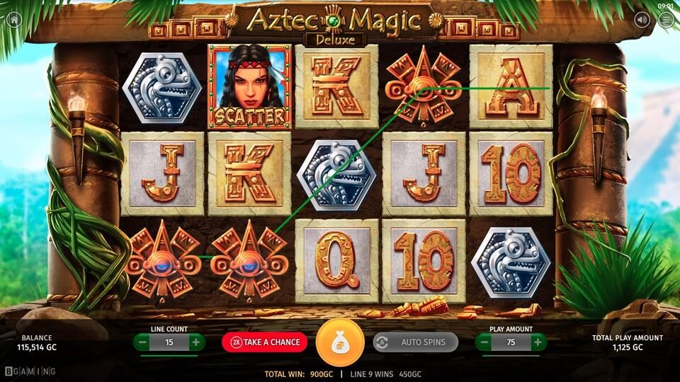 Play Aztec Magic Deluxe Slot Game | PlayFame.com