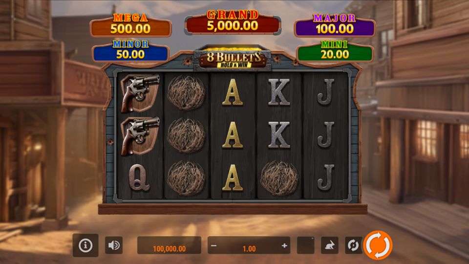 Play 8 Bullets Hold & Win Slot Game | PlayFame.com