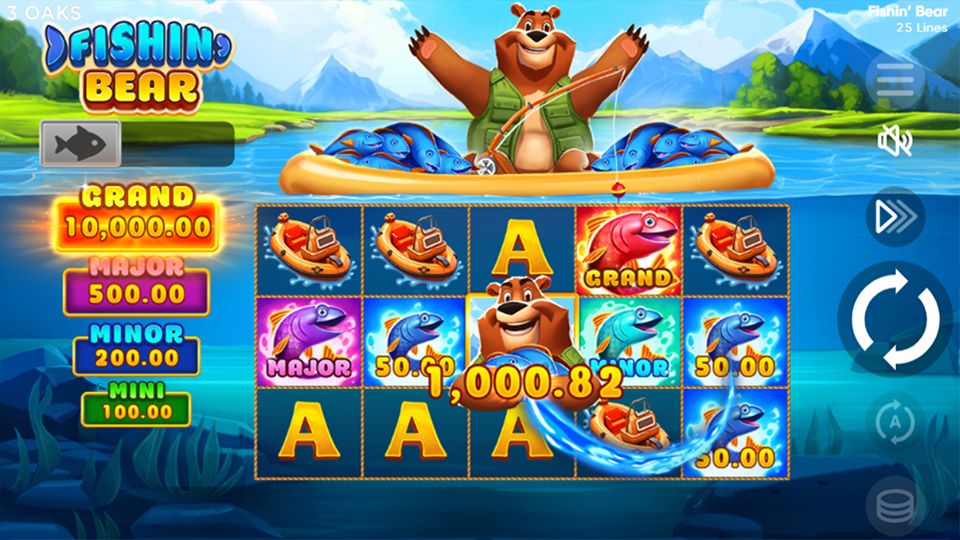 Play Fishin' Bear Slot Game | PlayFame.com
