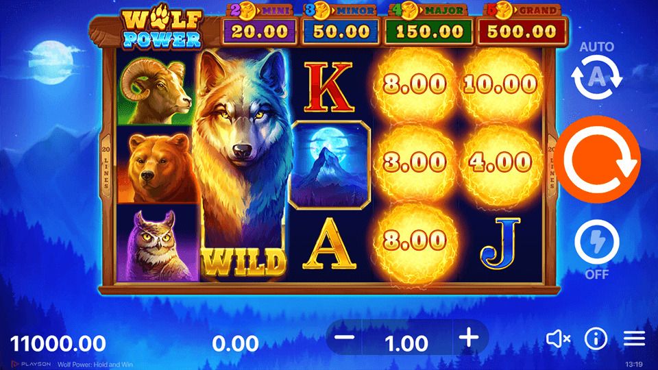 Play Wolf Power: Hold and Win Slot Game | PlayFame.com
