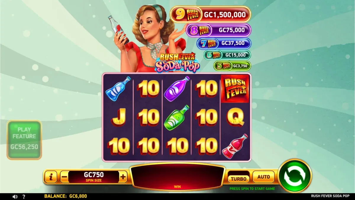Rush Fever Soda Pop Slot: Play with Free Spins - SpinBlitz