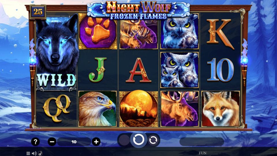 Free Night Wolf - Frozen Flames Slot Online by Spinomenal | SpinBlitz