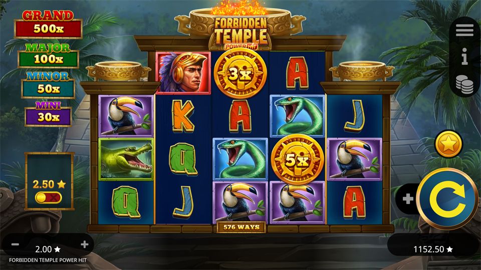 Free Forbidden Temple Power Hit Slot Online by Booming Games | SpinBlitz