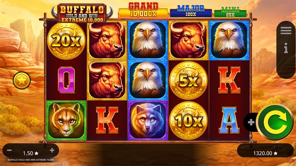 Buffalo Hold and Win Extreme 10,000 Slot: Play with Free Spins | SpinBlitz