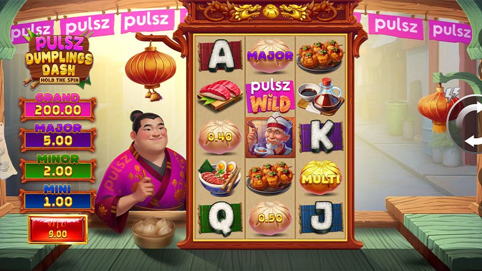 Pulsz Dumplings Dash: Hold the Spin Slot: Play for Fun | Pulsz.com