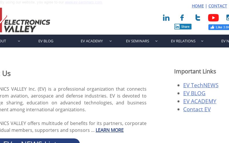 ELECTRONICS VALLEY INCORPORATION OFFICIAL WEBSITE