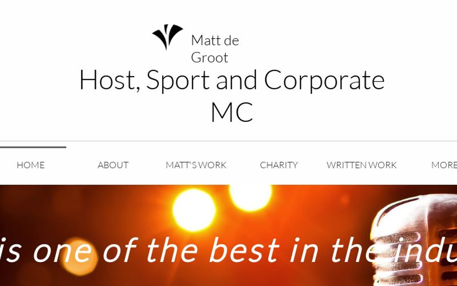 Matt de Groot Sydney sport and corporate MC and host