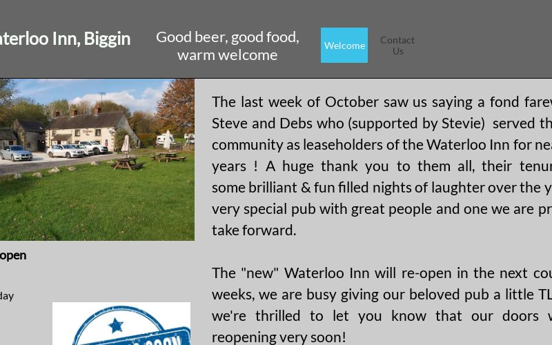 Welcome [waterlooinnbiggin.com]
