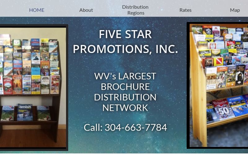 WV's Largest Brochure Distribution Network-Five Star Promotions, Inc.