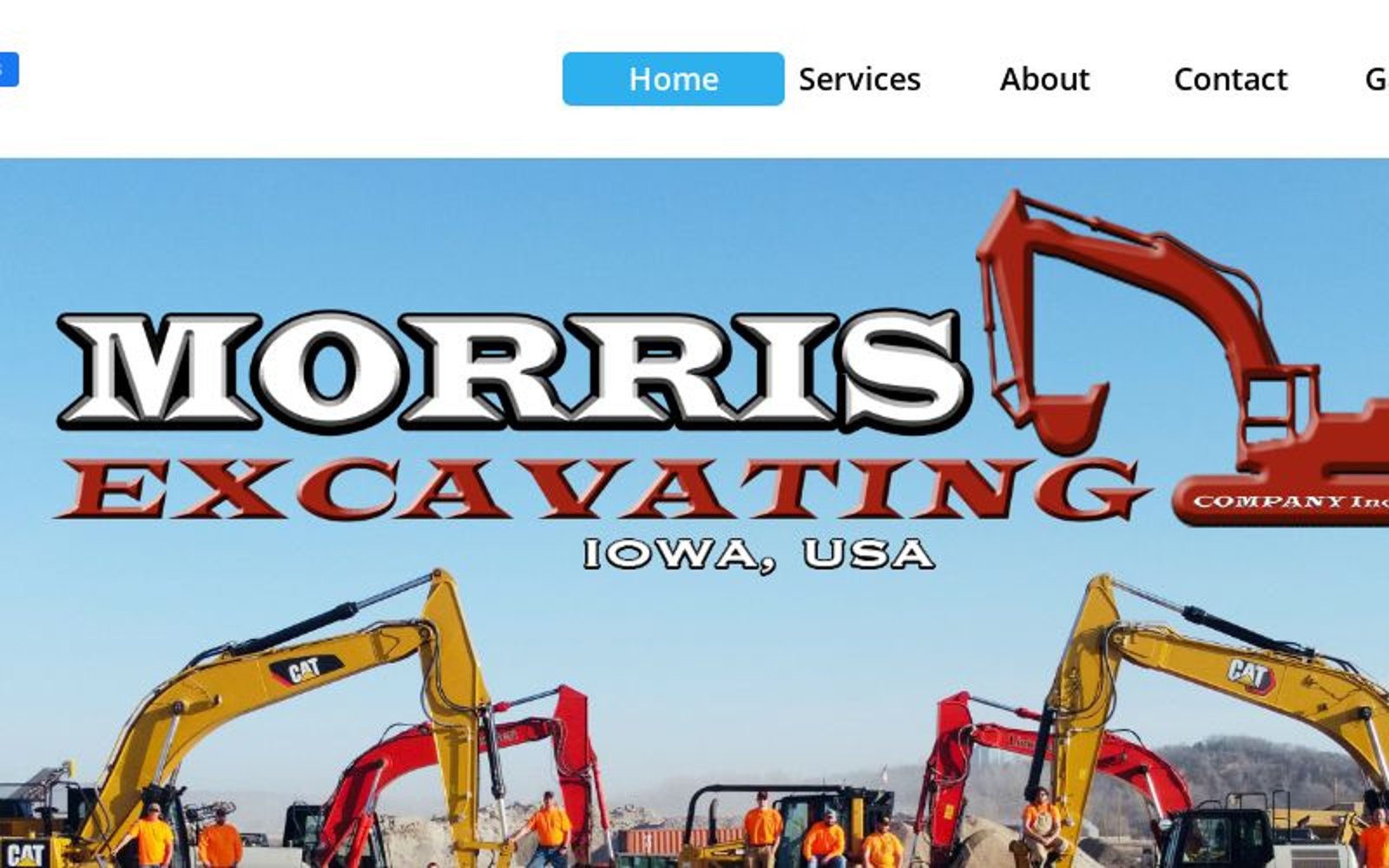 Morris Excavating Home page