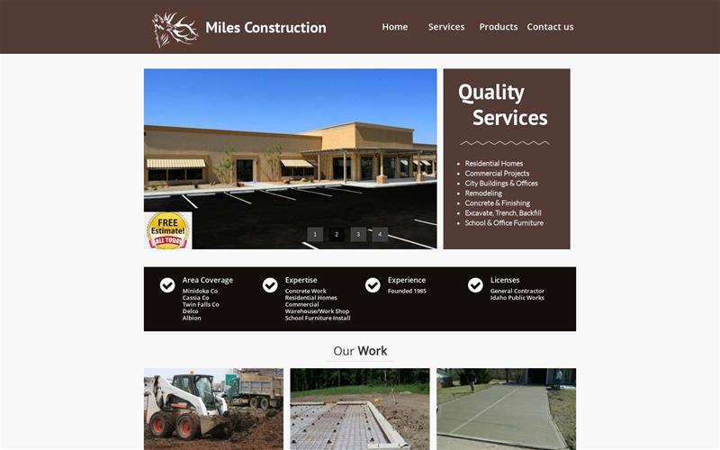Miles Construction Home Page