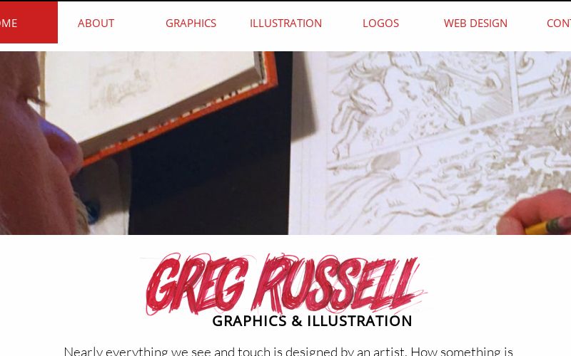 Greg Russell Graphic Design & Illustration in Charlotte NC home page