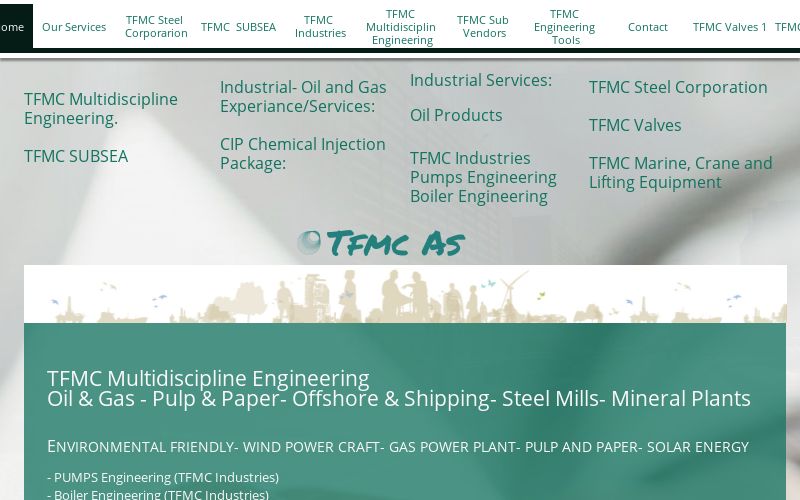 TFMC, TFMC Multidicipline Engineering, TFMC Steel Corporation, TFMC ...