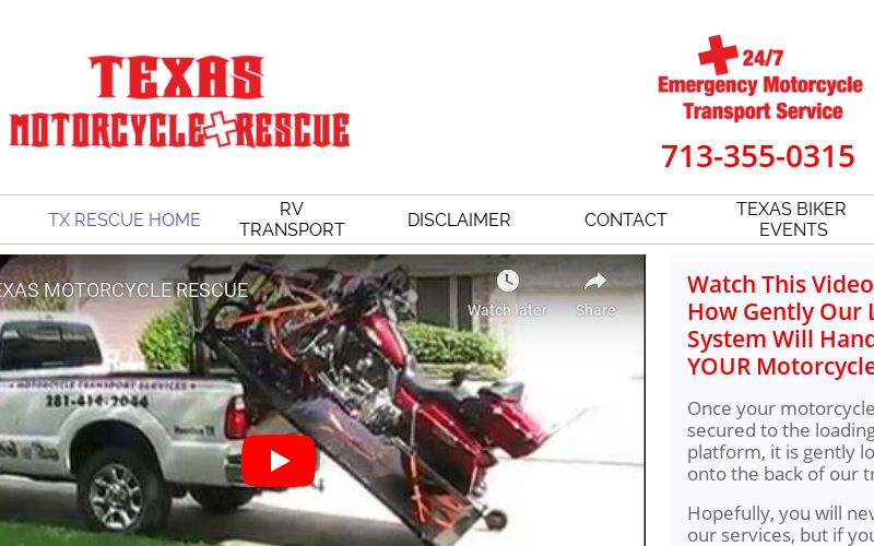 TX Motorcycle Rescue | Emergency Roadside Assistance 24/7 | TX