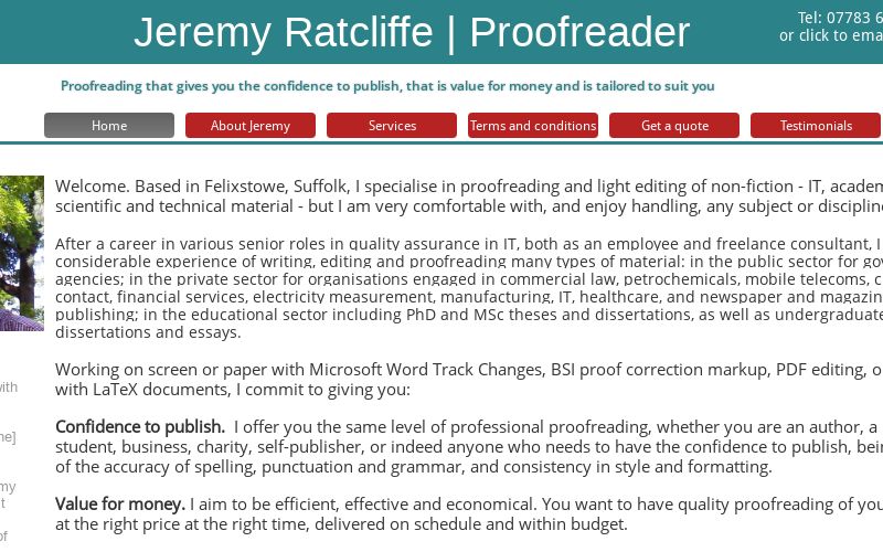 Jeremy Ratcliffe - Proofreader