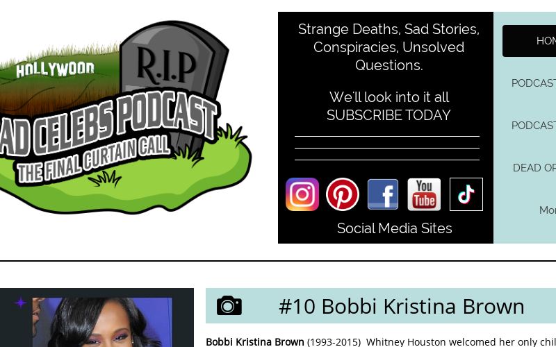 Dead-Celebs Podcast | The Final Curtain Call | Home Page | South Carolina