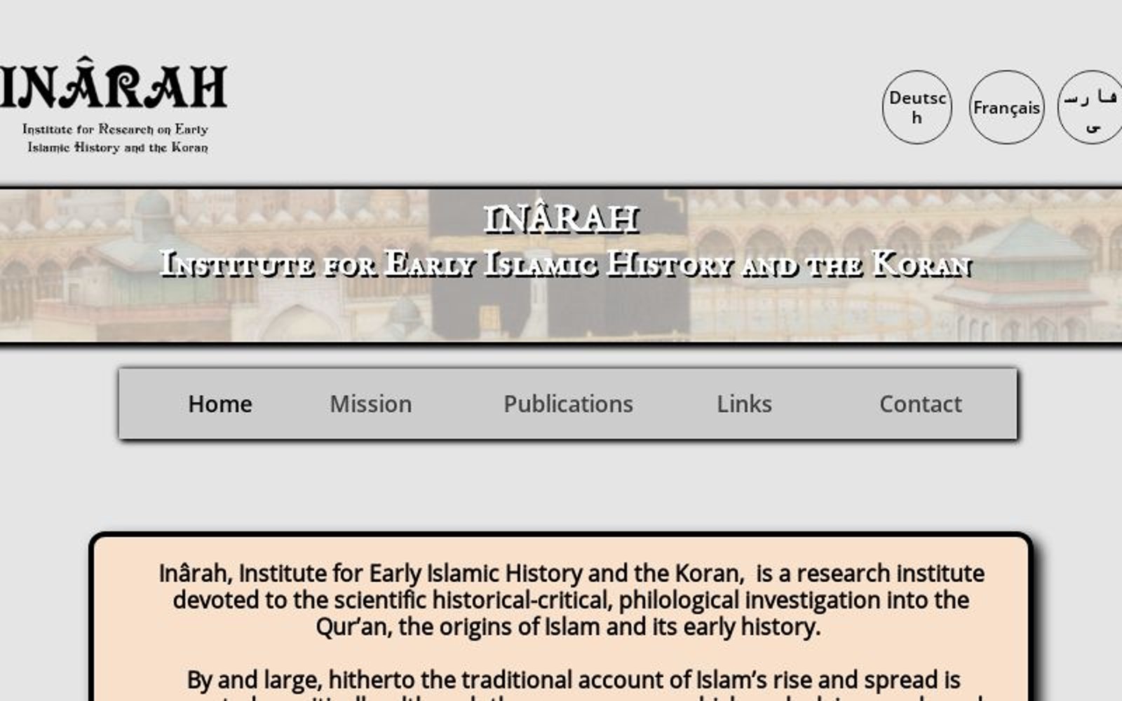 Inarah - Institute for Research on Early Islamic History and the Koran