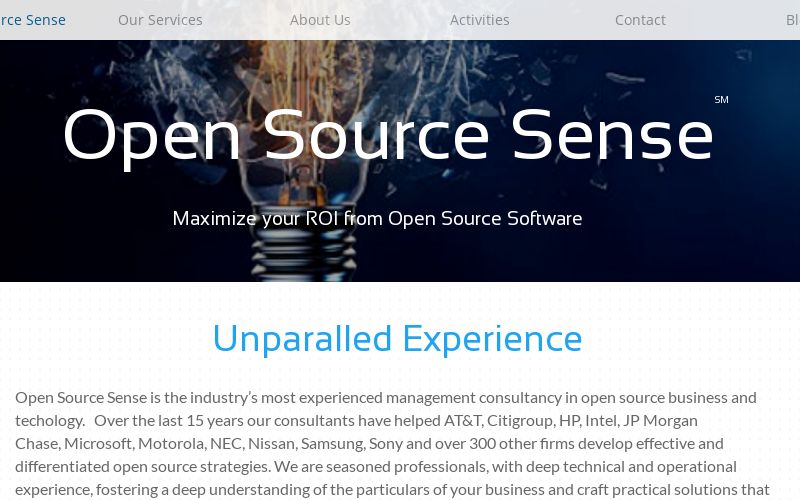 Open Source Sense - Optimize your ROI from Open Source