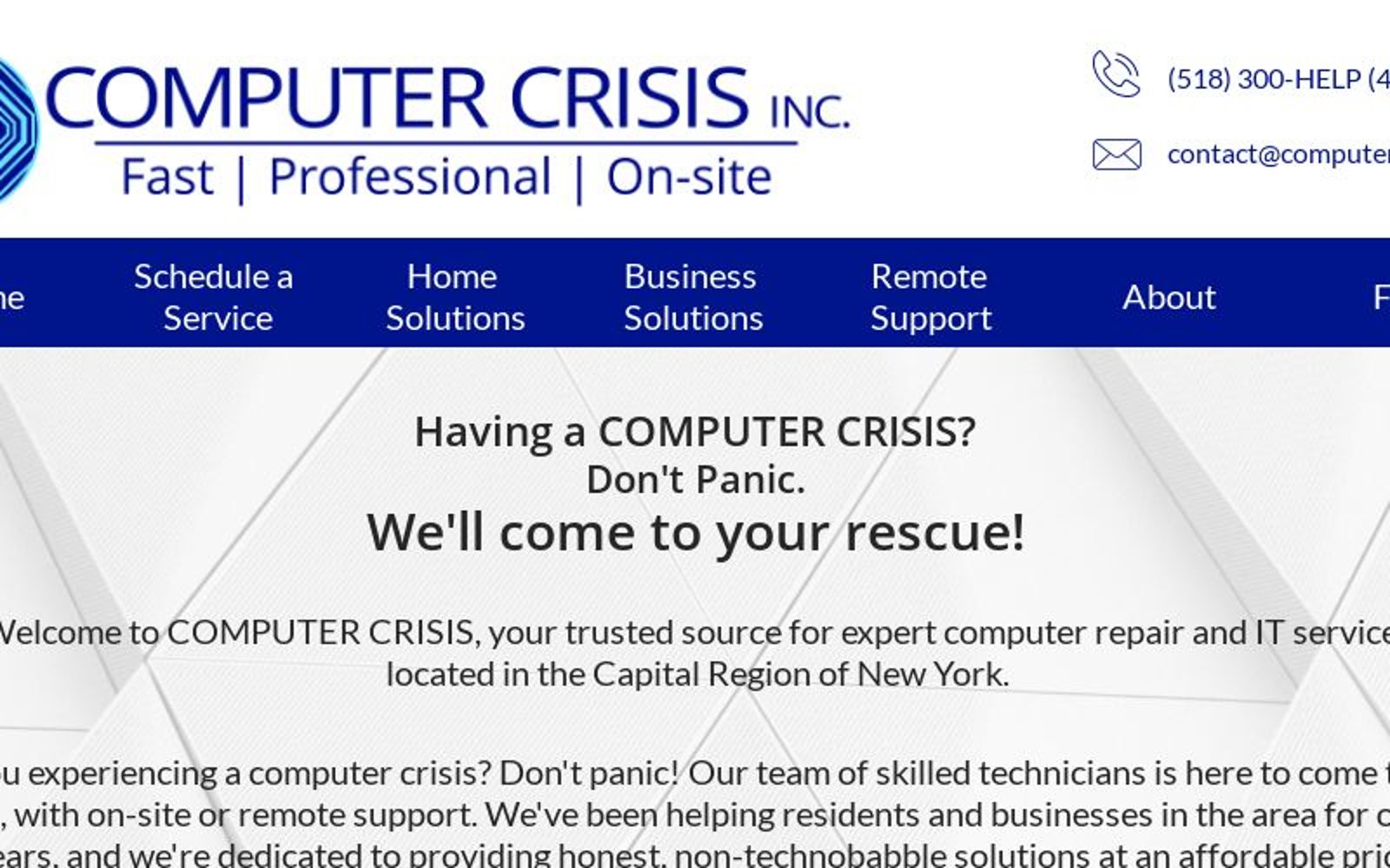COMPUTER CRISIS INC. | Albany, NY | On-site, professional computer ...