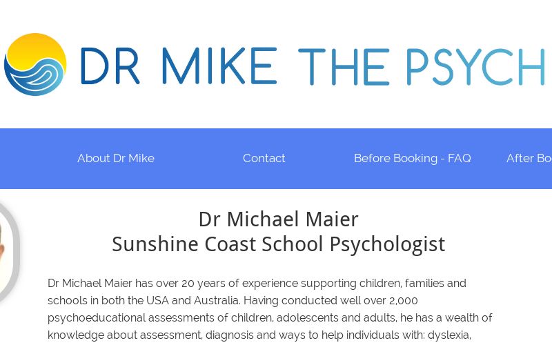 Michael Maier Psychologist Sunshine Coast Dr Mike the Psych Coolum