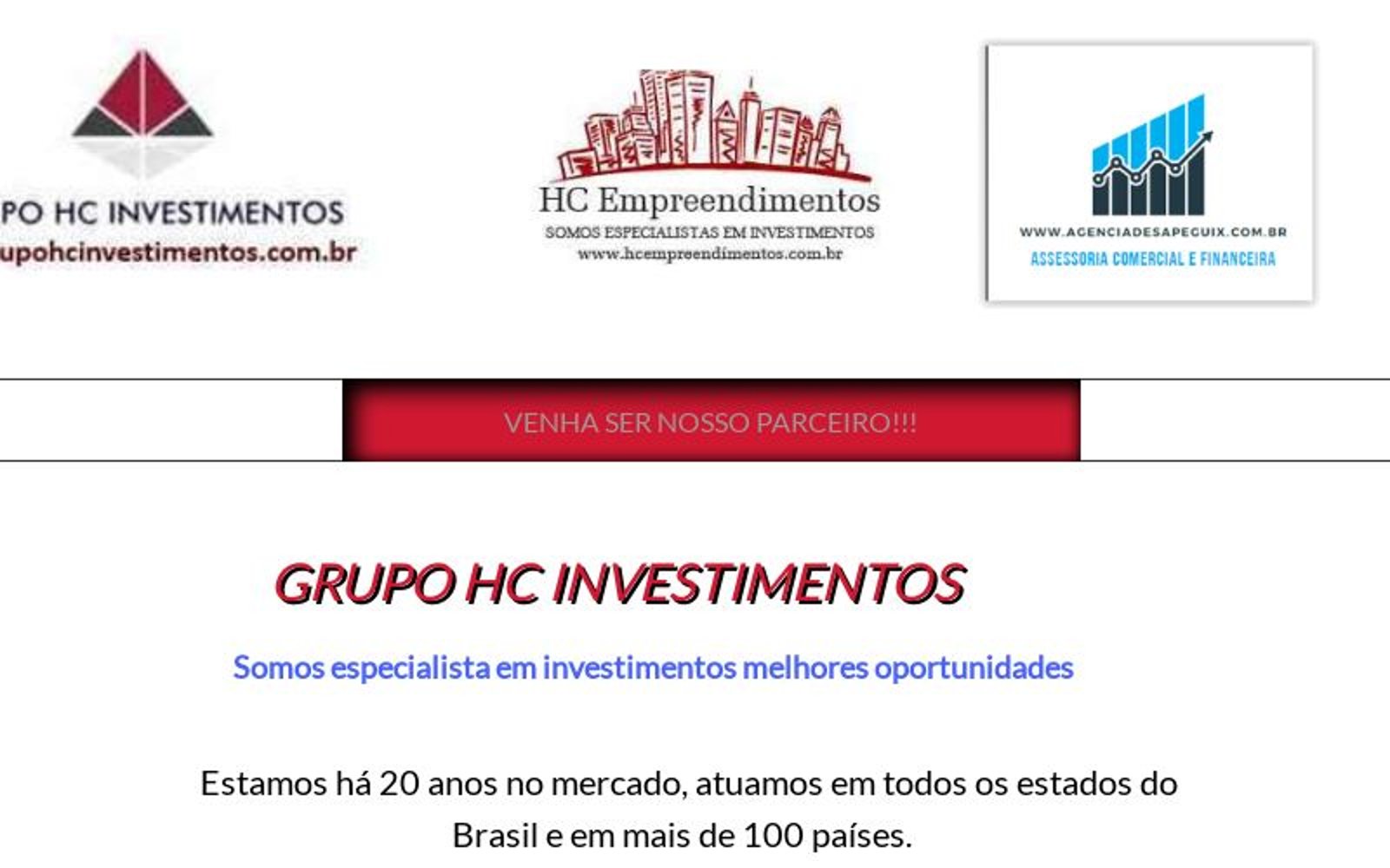 Grupo HC Investimentos - Somos Especialistas em Investimentos