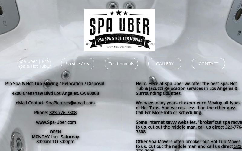 The Spa Uber | Pro Spa & Hot Tub Movers (323)776-7808 Los Angeles ...
