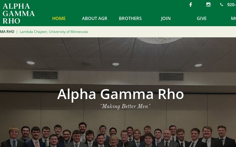 Alpha Gamma Rho Fraternity, Lambda Chapter at the University of Minnesota