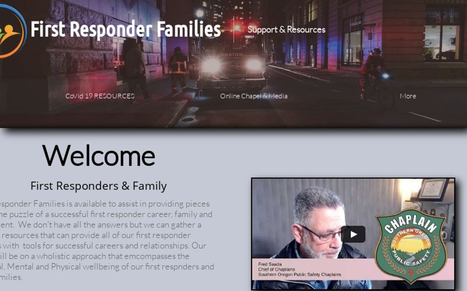 First responder families resources